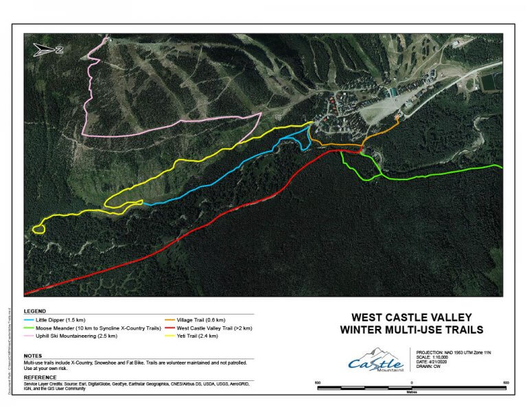 Winter Trail Maps | Castle Mountain Resort