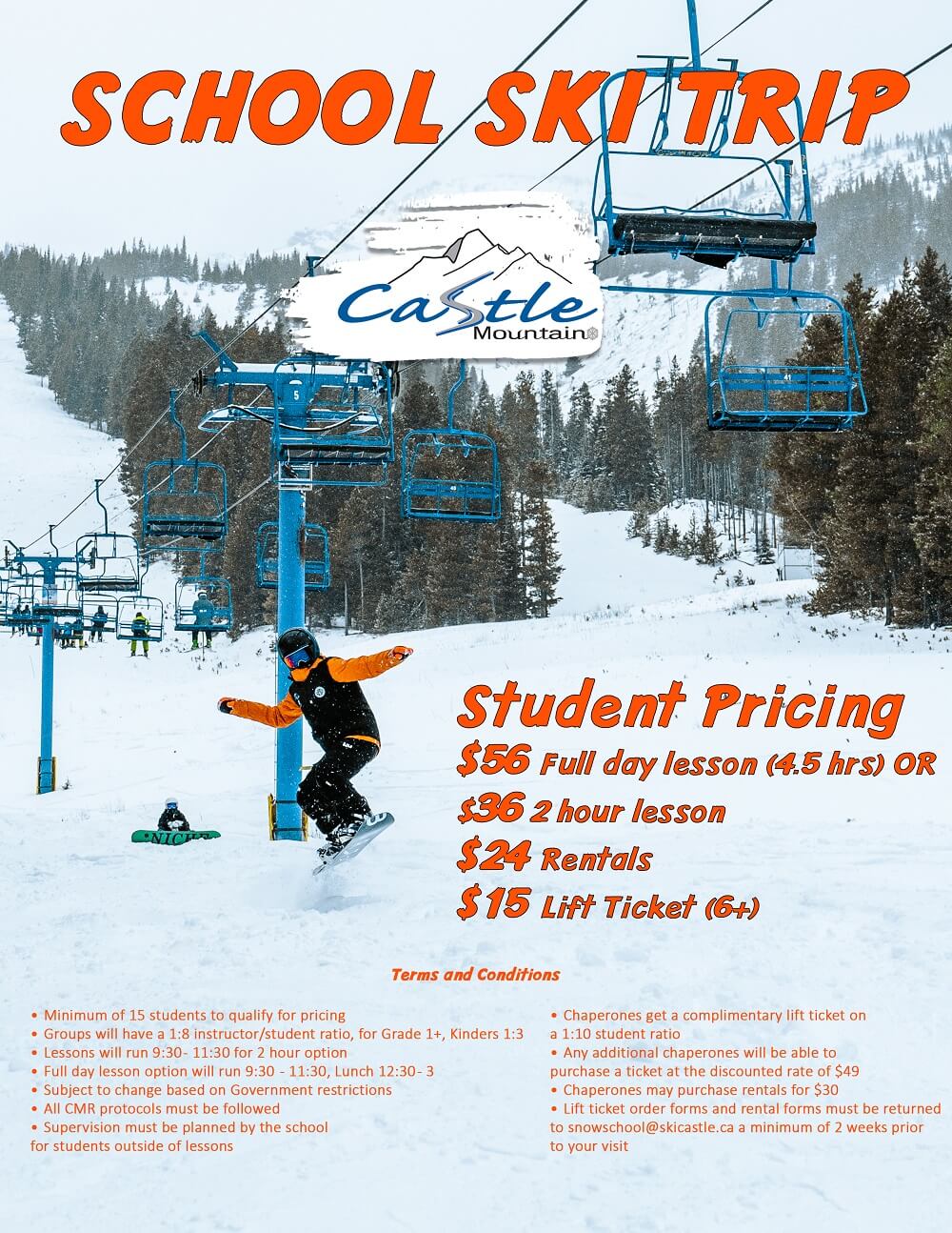 School Group Program | Castle Mountain Resort